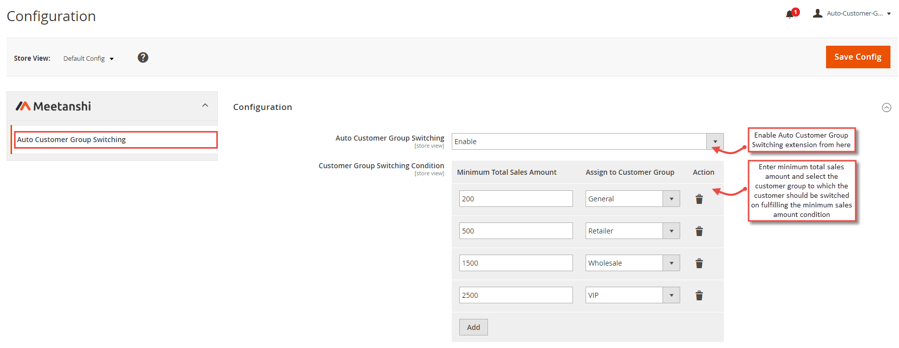 Magento 2 Auto Customer Group Switching Extension