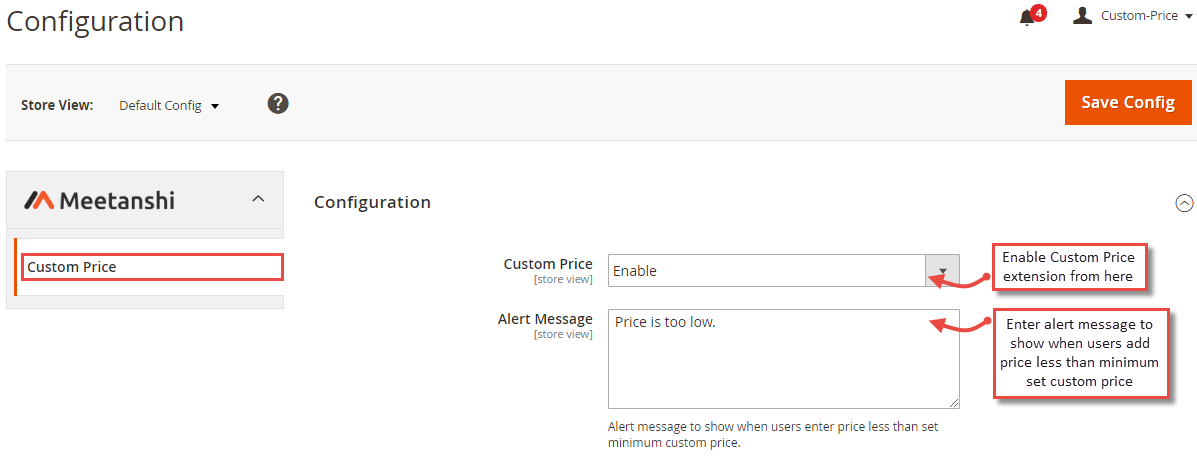Magento 2 Custom Price Extension- Set Minimum Custom Price