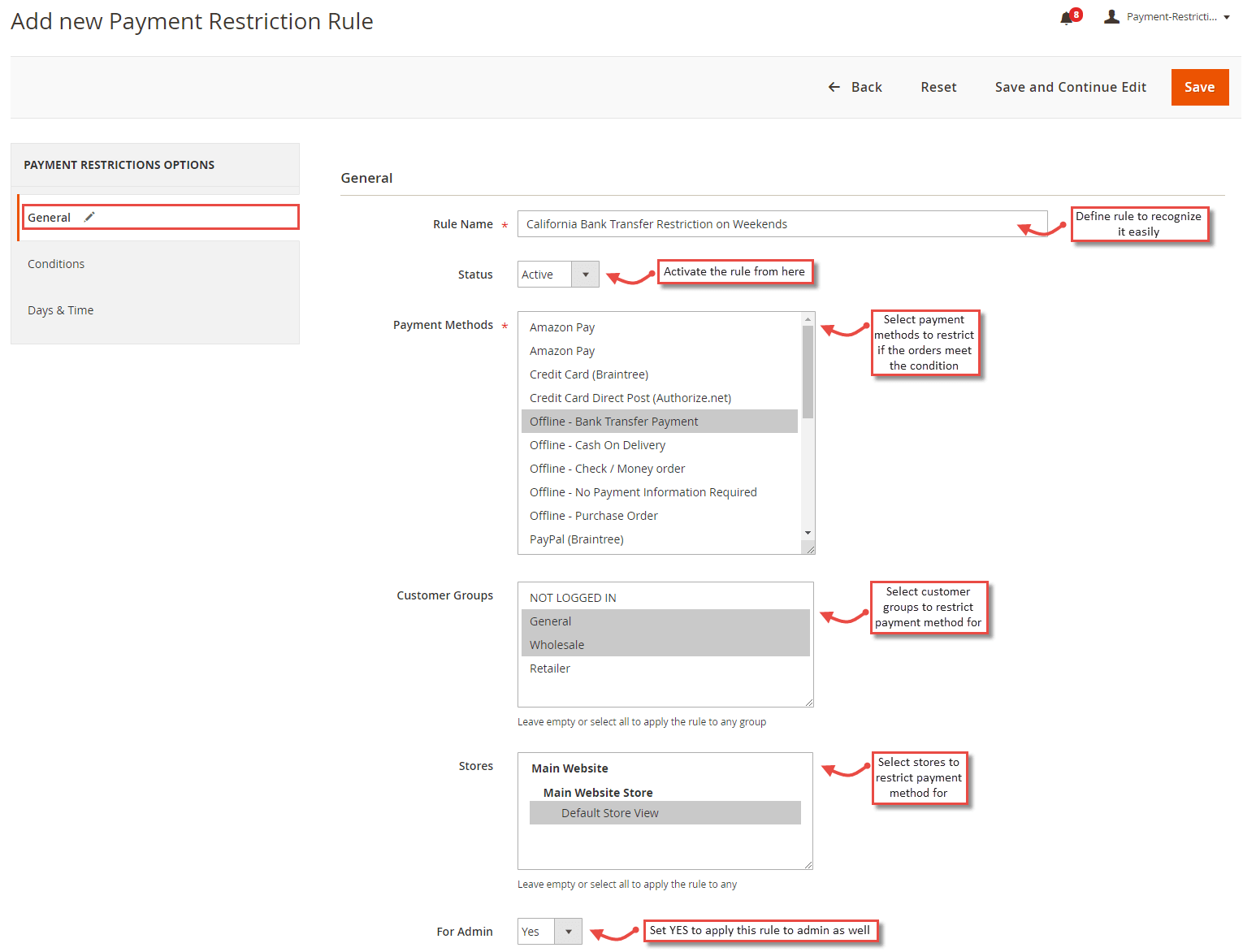 Magento 2 Payment Restrictions Extension