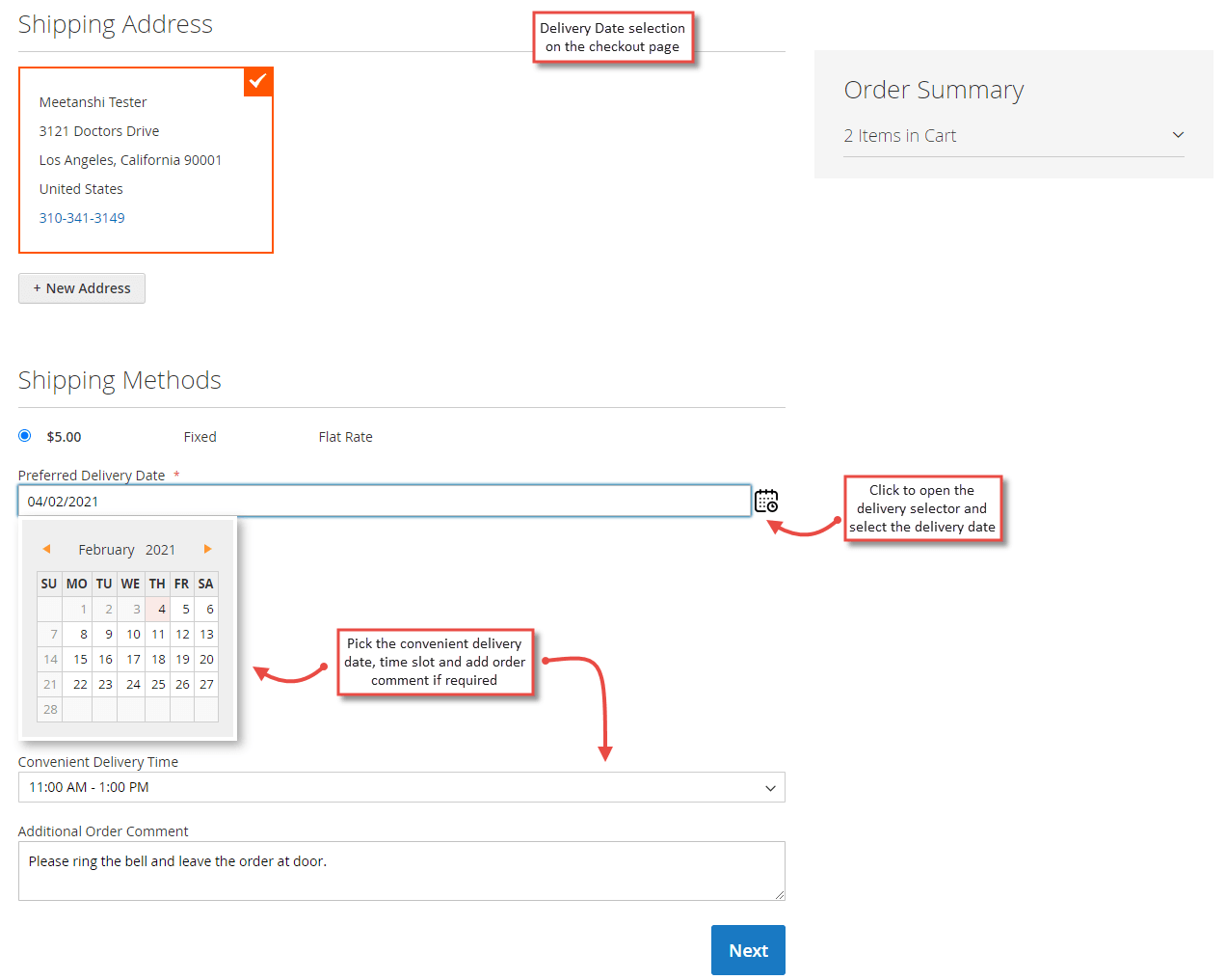 Magento 2 Delivery Date - Order Delivery Date and Time Extension