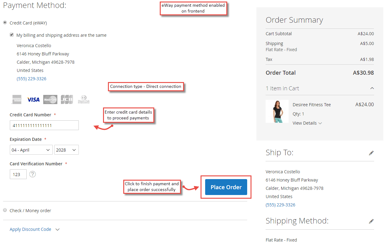 Magento 2 eWay Payments - Accept Secure Payment using eWay