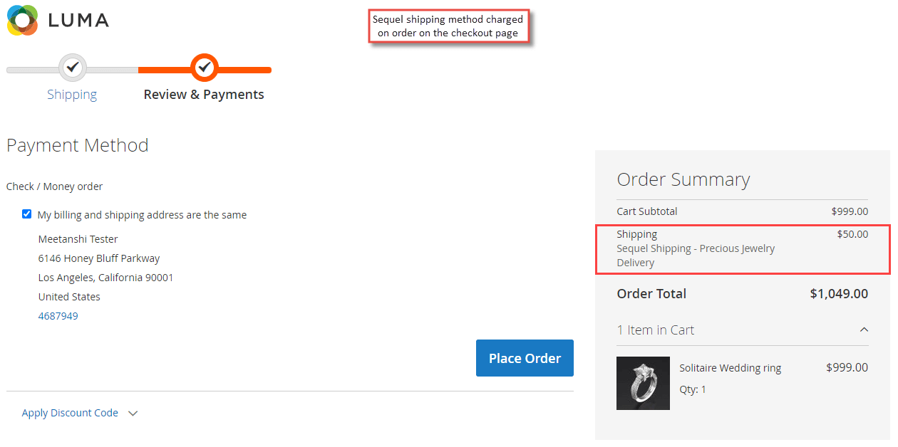 Magento 2 Sequel Logistics - Ship Products using Sequel Courier