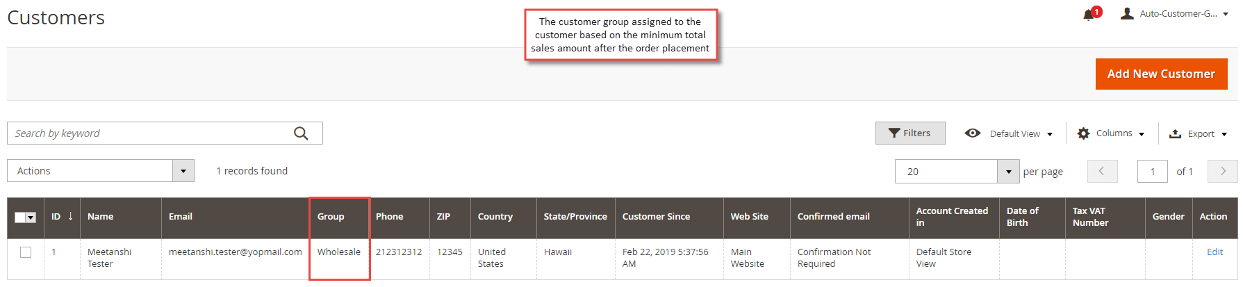 Magento 2 Auto Customer Group Switching Extension
