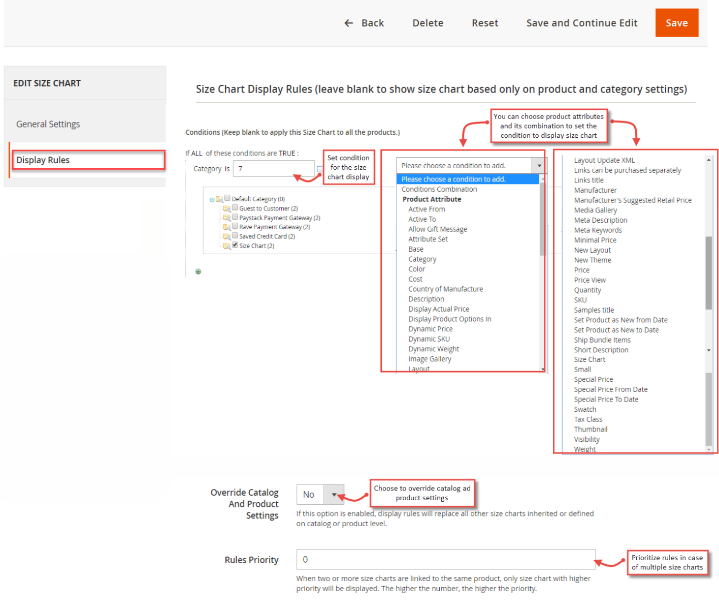 Magento 2 Size Chart Extension