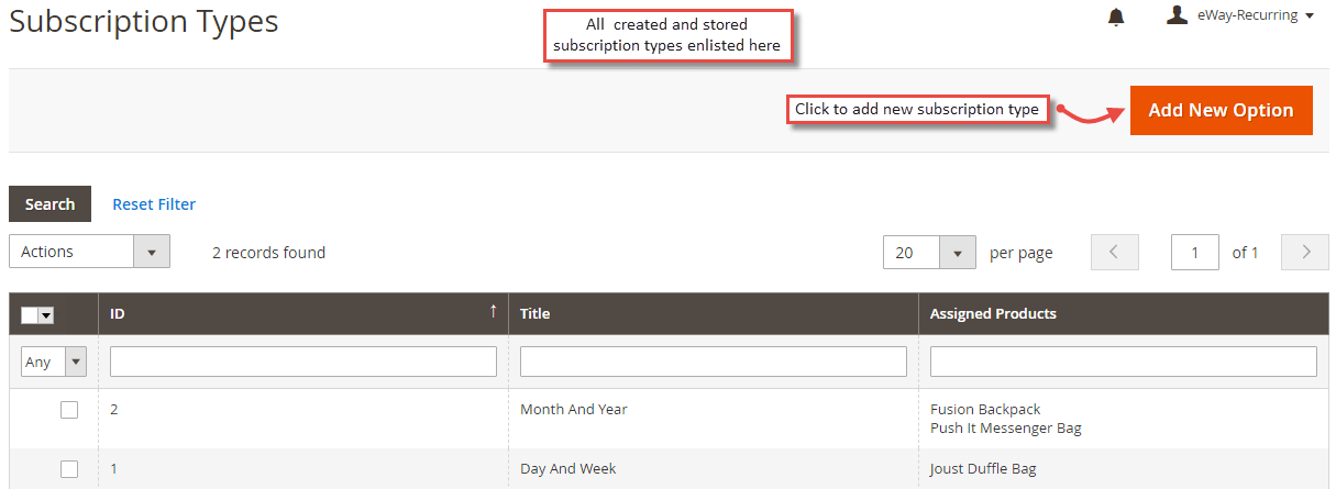 Magento 2 eWay Recurring & Subscription Payment Extension