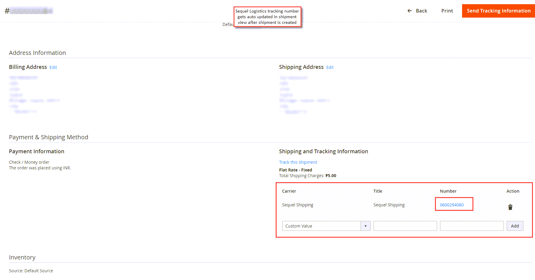 Magento 2 Sequel Logistics - Ship Products using Sequel Courier