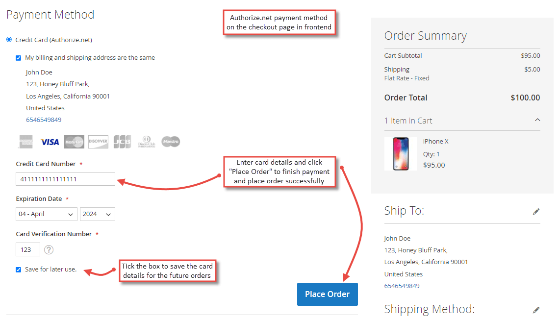Magento 2 Authorize.net CIM Payment Extension - Meetanshi