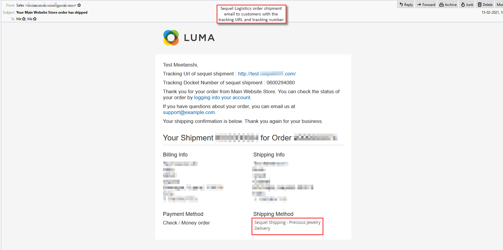 Magento 2 Sequel Logistics - Ship Products using Sequel Courier